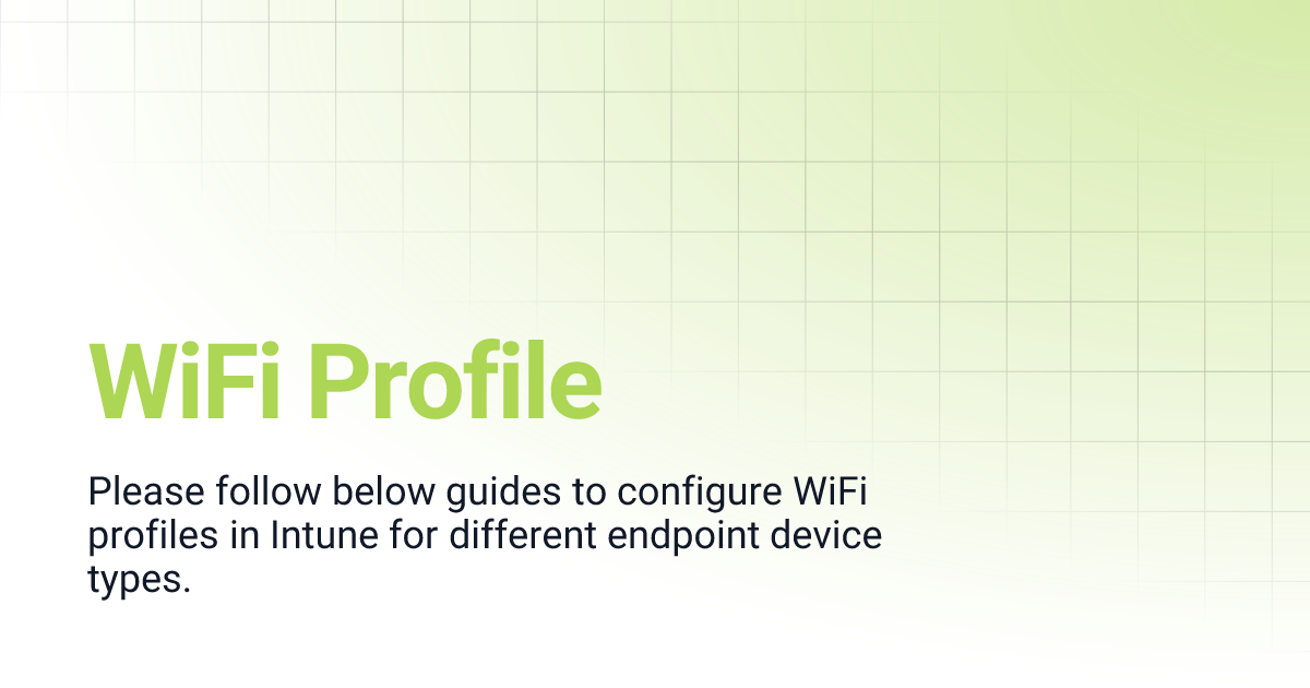 WiFi Profile | RADIUSaaS