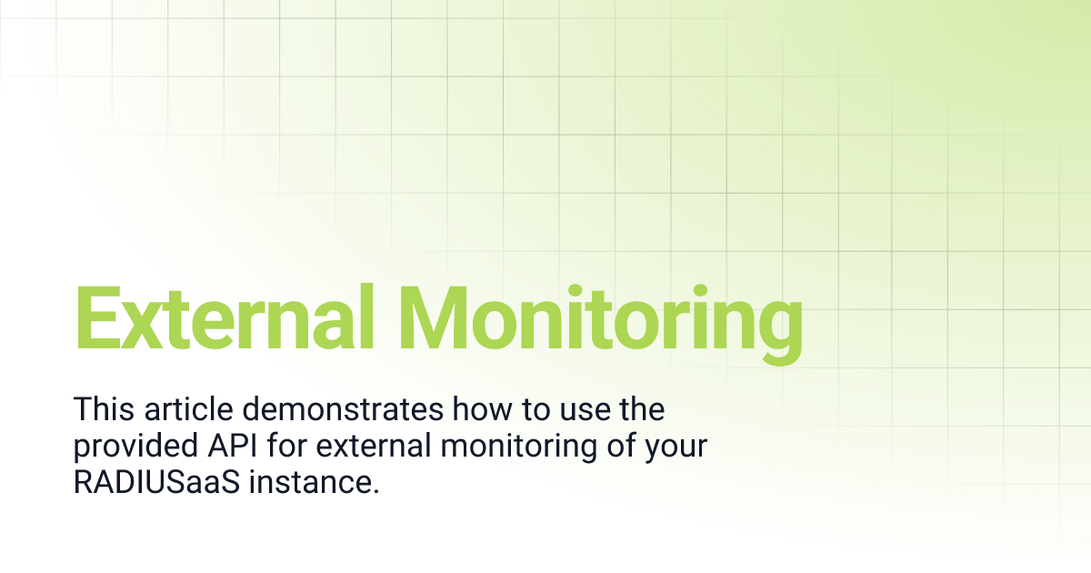 External Monitoring | RADIUSaaS
