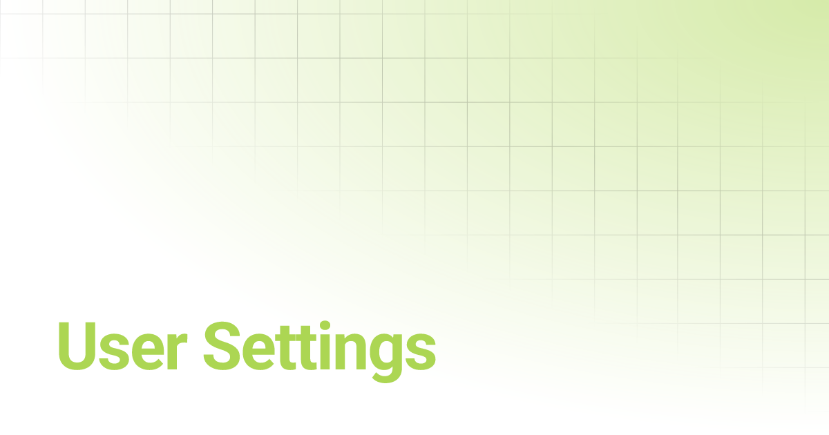 User Settings | RADIUSaaS